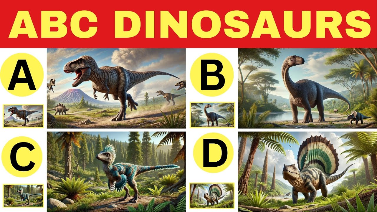 ABC Dinosaurs | ABC Dinosaur Names for Children | Learn ABC with ...