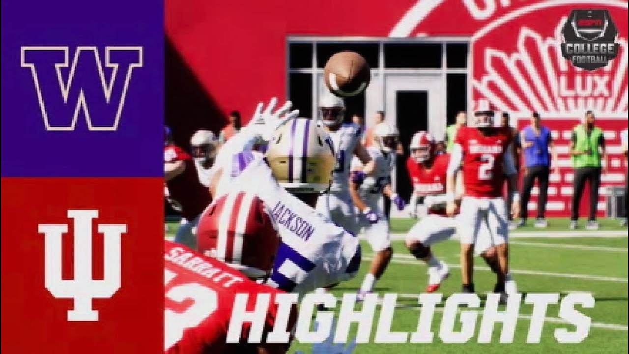 Washington Huskies vs Indiana Hoosiers | Full Game Highlights | EA ...