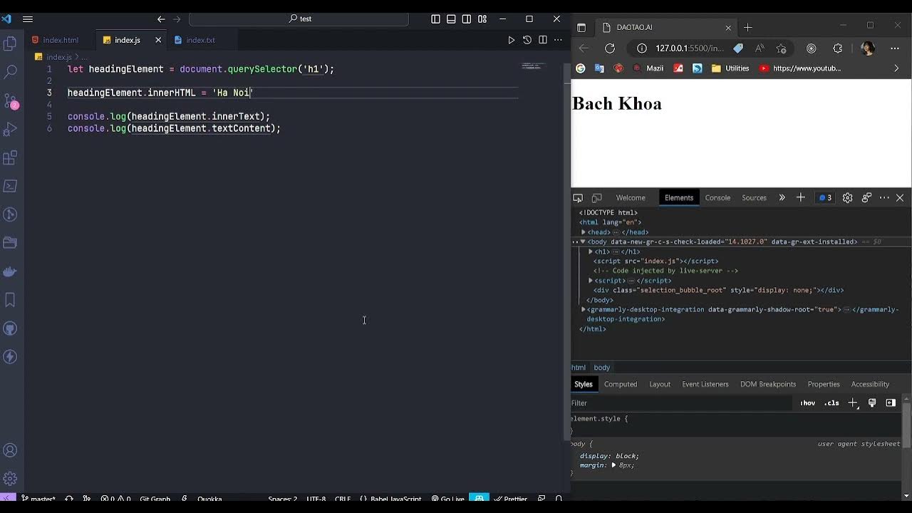 innerText & textContent - YouTube