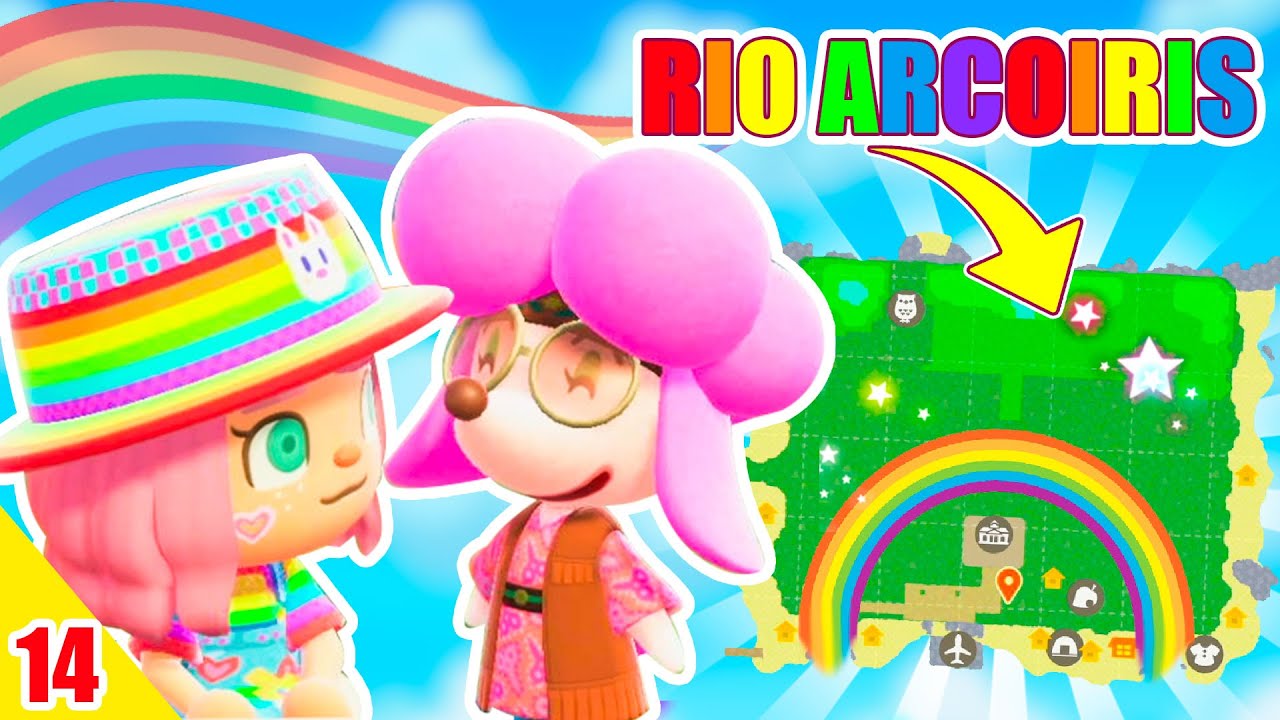 RIO ARCOIRIS y NUEVAS VISITAS🌈 RETO ARCOIRIS - ANIMAL CROSSING NEW ...