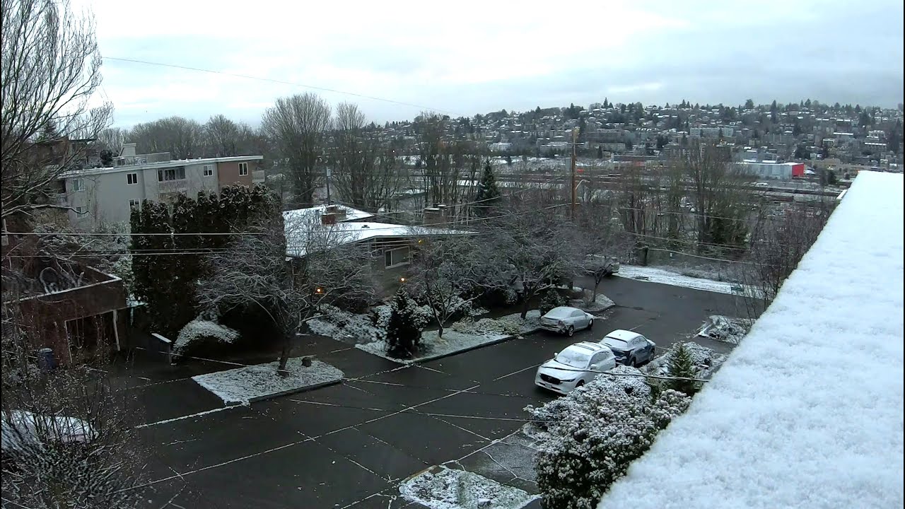 Seattle snow day timelapse #2025 - YouTube