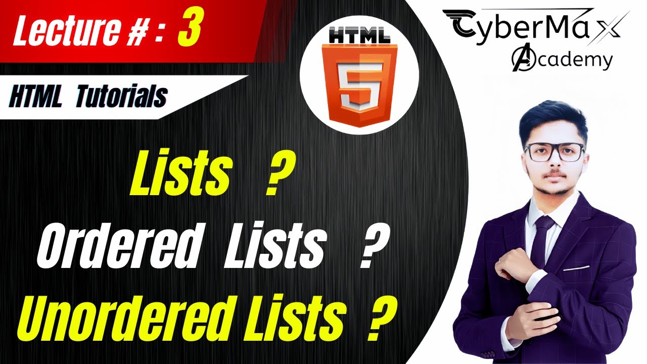 Lec 3 Lists Ordered Unordered Descriptive 2023 Youtube 7767