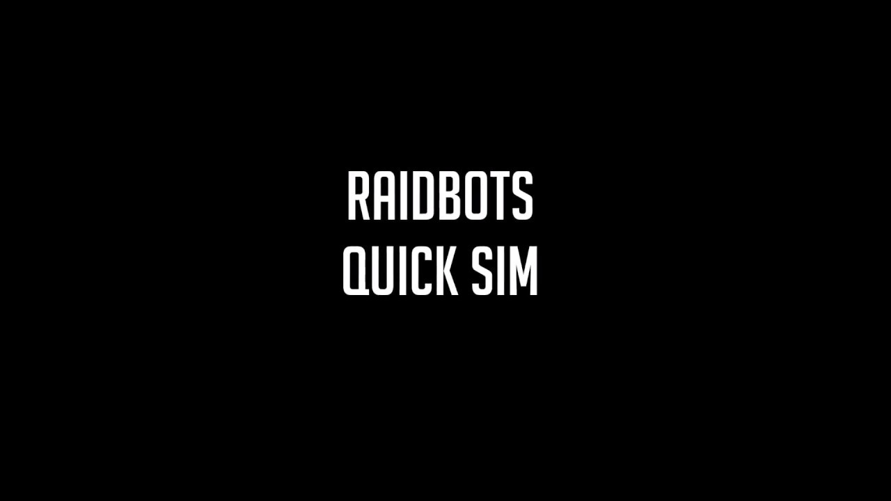 Quick Sim - Raidbots - YouTube