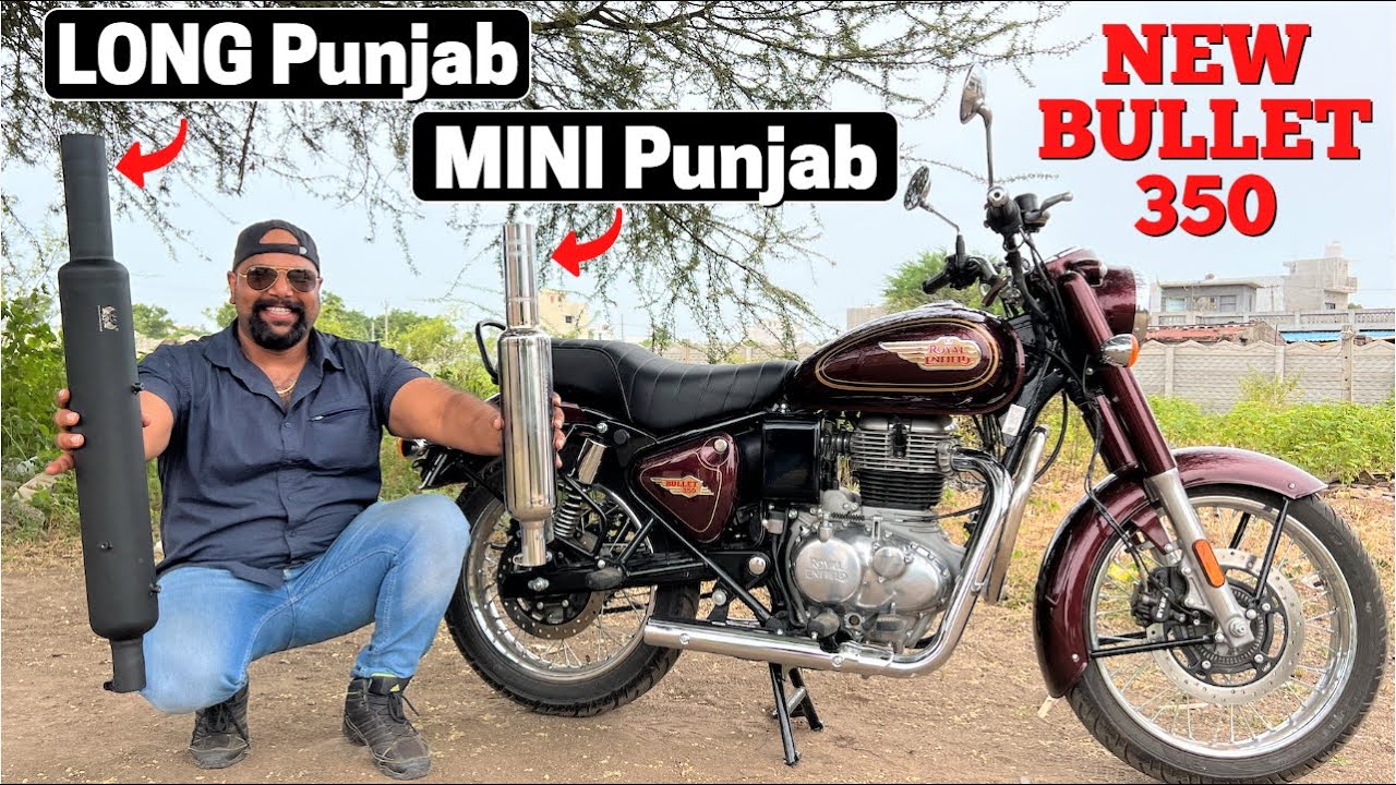 New Bullet 350 MINI Punjab & LONG Punjab Silencer Sound 🔥 - YouTube