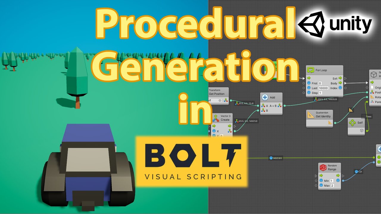 Unity Bolt Part 4 Procedural Generation Spawn Trees Getting Started With Bolt Tutorial