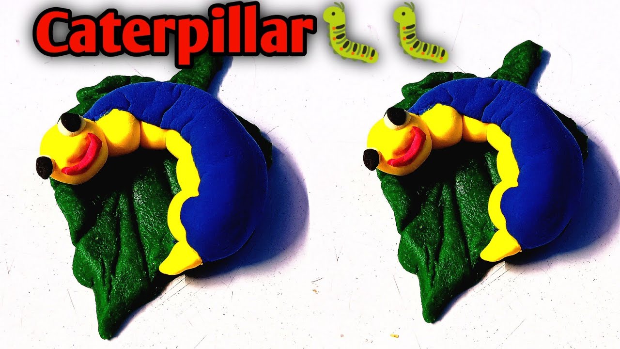 Clay Art Caterpillar | Modelling Clay | DIY Miniature Multicolour ...