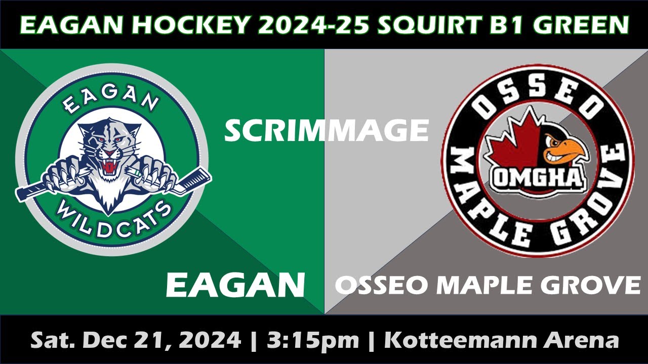 2024-12-21 Eagan Squirt B1 Green Scrimmage v. Osseo Maple Grove - YouTube