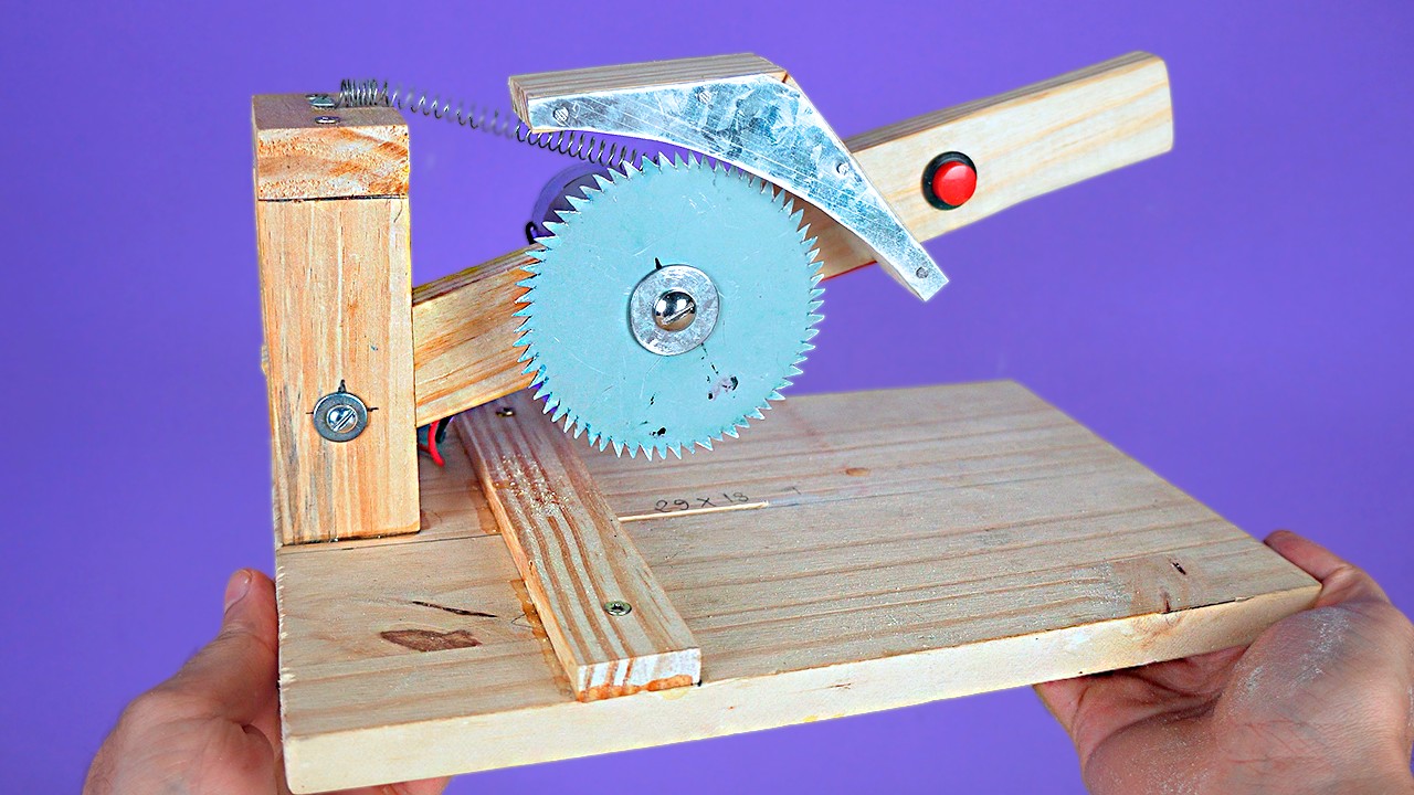 Make an Amazing Mini Table/Bench Saw recycling materials - YouTube