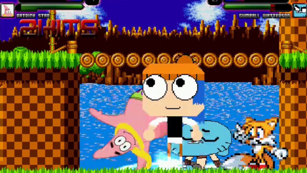 M.U.G.E.N: Tails & Patrick Star Vs Corey & Gumball Watterson - YouTube