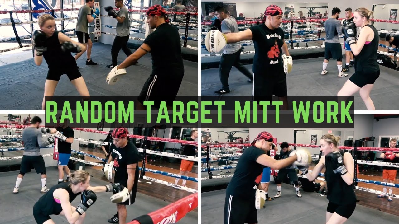 Female amateur boxer on pads with Luis Monda in Las Vegas - YouTube