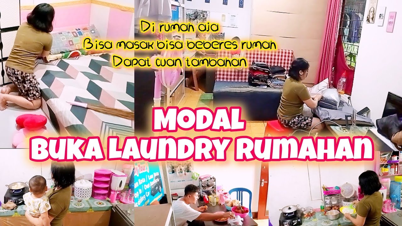 MODAL BUKA LAUNDRY RUMAHAN ⁉️ dirumah aja bisa masak beberes rumah ...