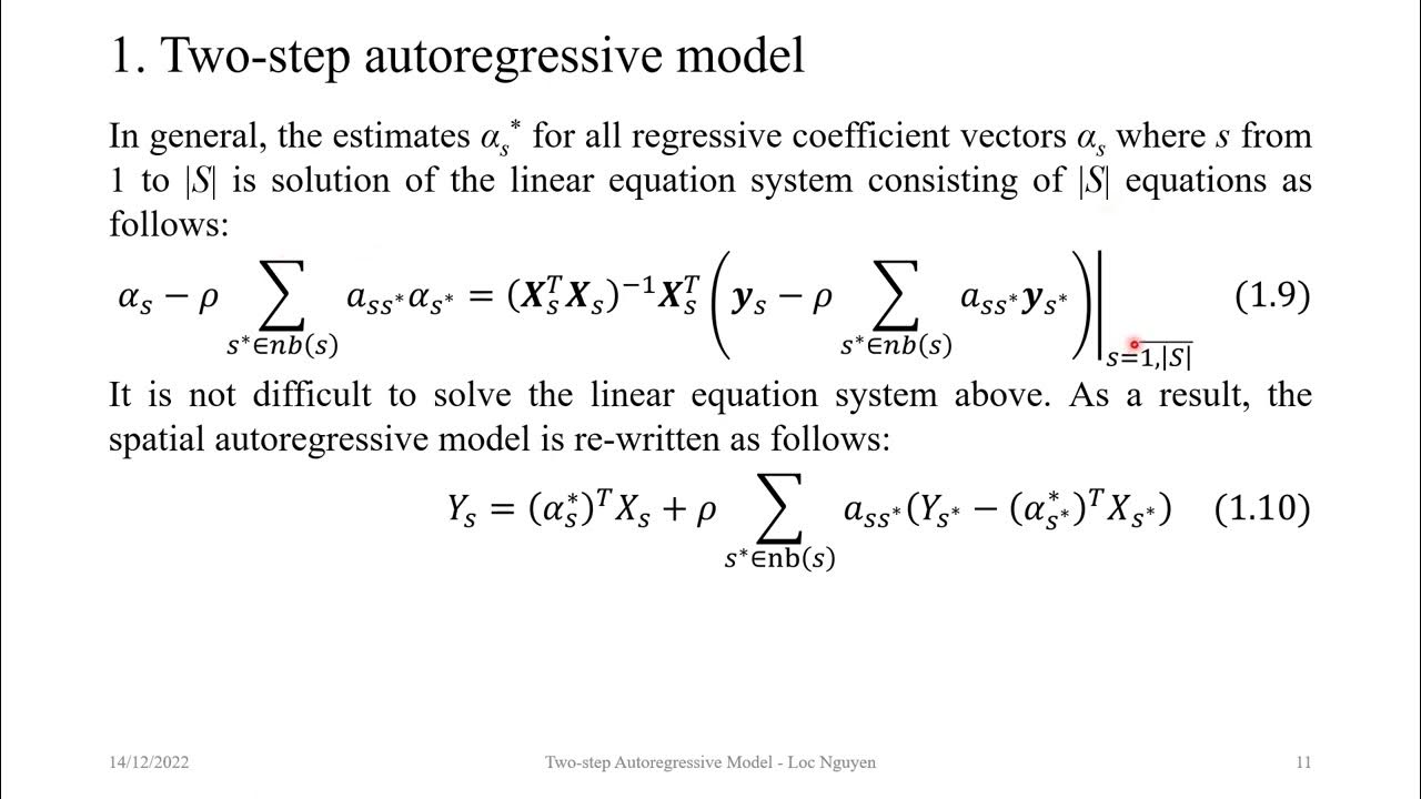 A Proposal of Two-step Autoregressive Model - YouTube
