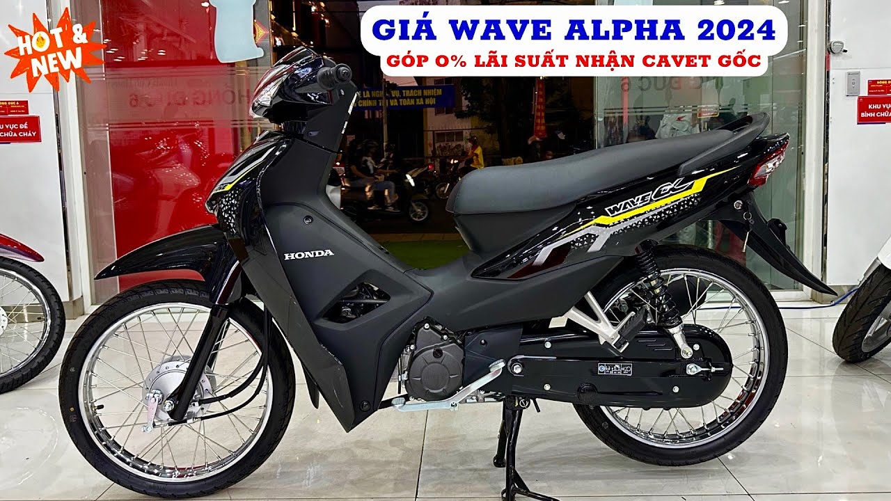 Giá Honda WAVE ALPHA 2024 Đen Bóng & Ưu Đãi Góp 0% Nhận CAVET GỐC Mới ...