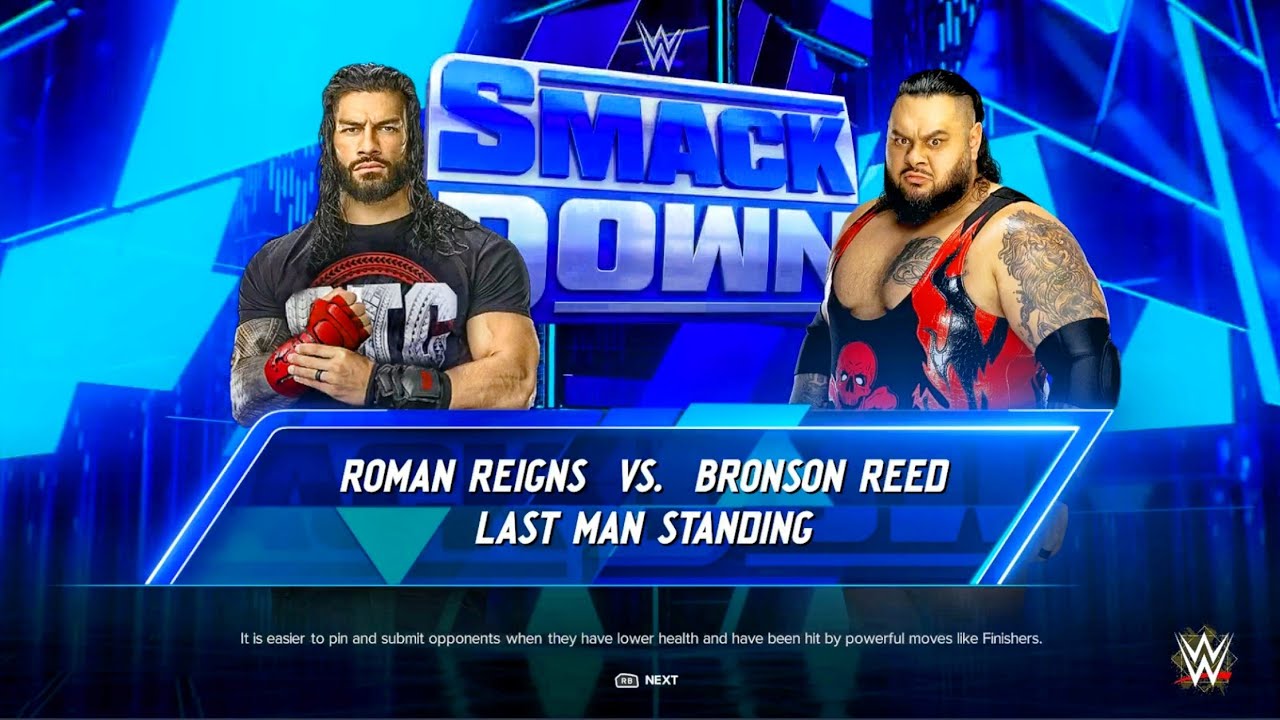 Roman Reigns Vs Bronson Reed - Last Man Standing Match At SmackDown ...
