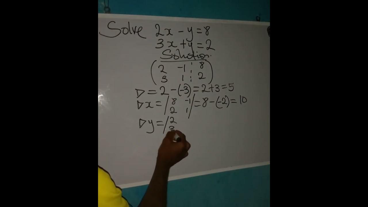 How to solve simultaneous equation using determinant method. - YouTube