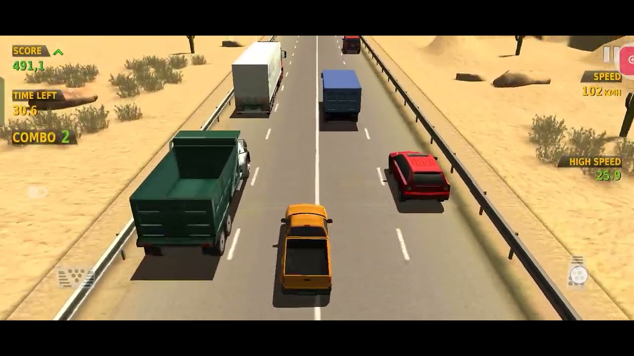 Traffic racing cartoon game racing car - YouTube