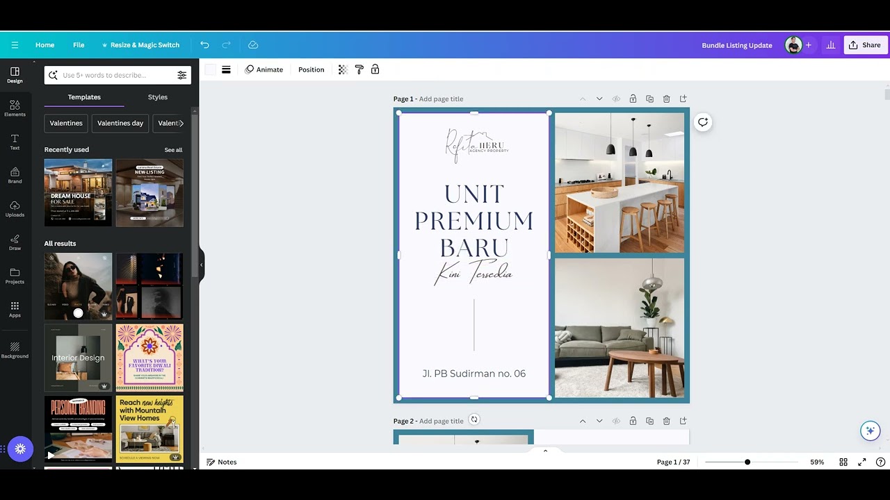 5 Cara edit Template Desain Property Marketing Toolbox - YouTube
