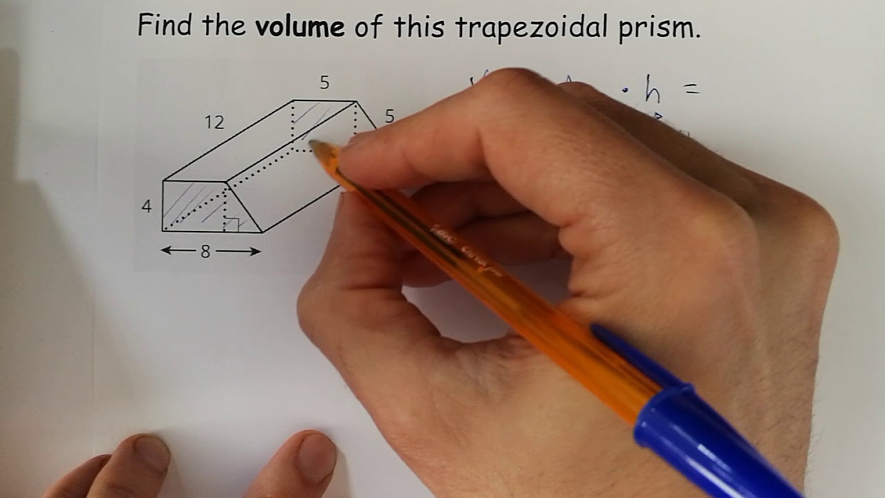 Volume of a trapezoidal prism - YouTube