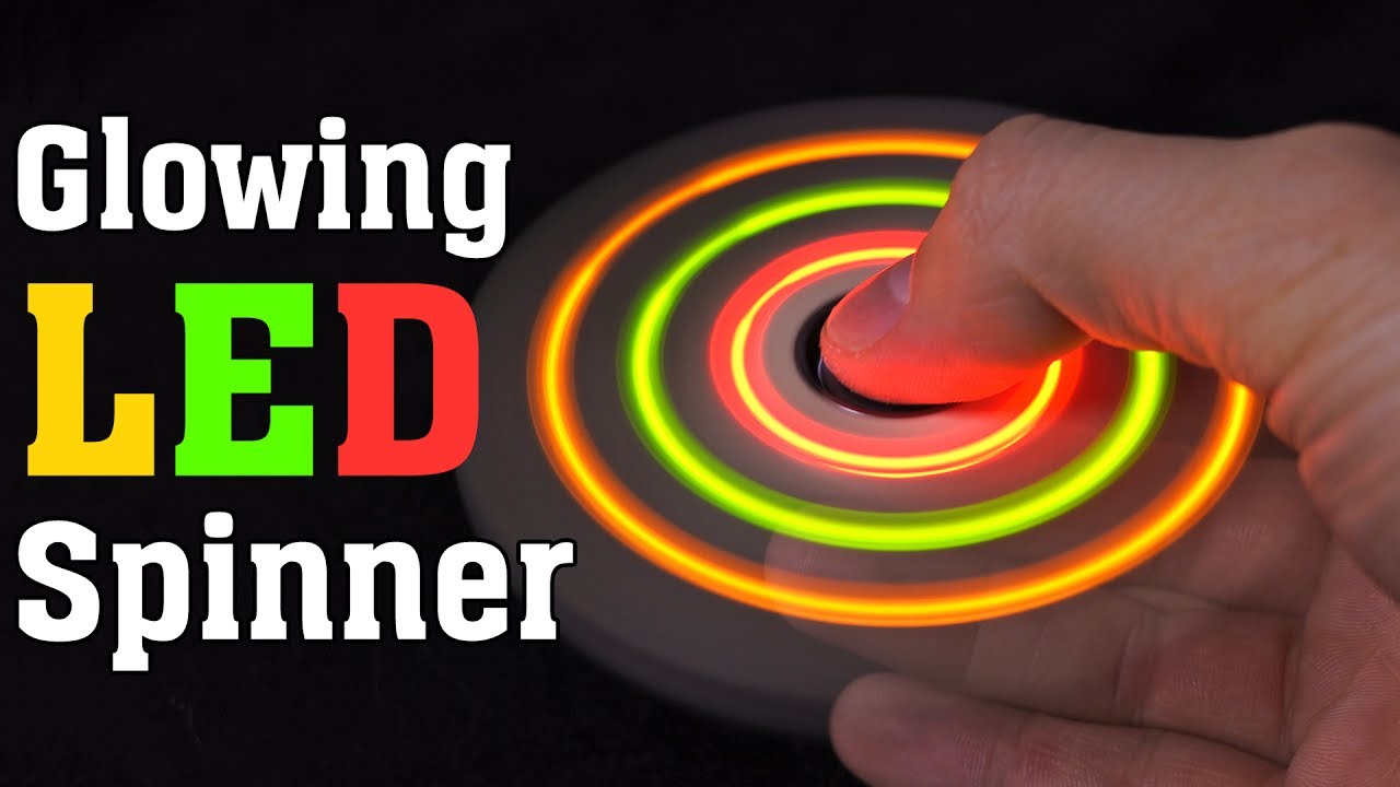 DIY LED hand spinner fidget - YouTube