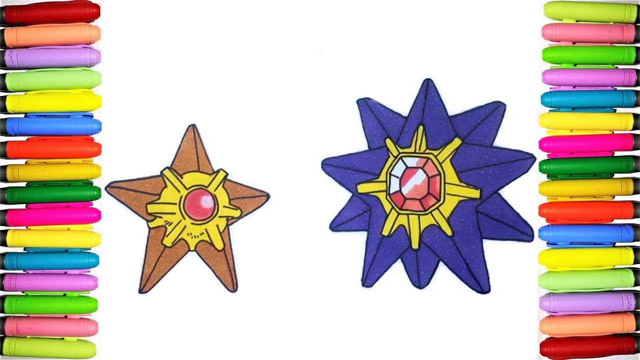 Pokemon coloring Staryu and Starmie - YouTube