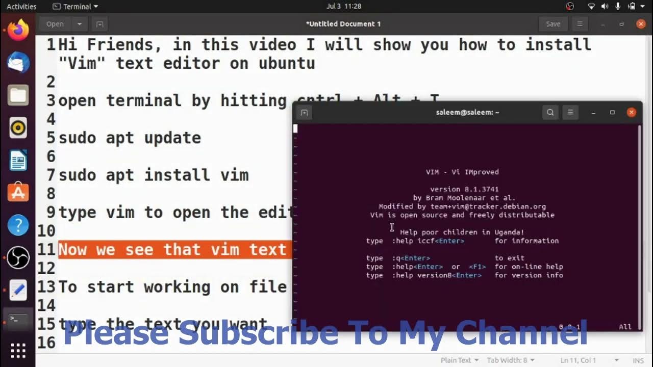 How to install Vim text editor on ubuntu | 2022 | learn easy - YouTube