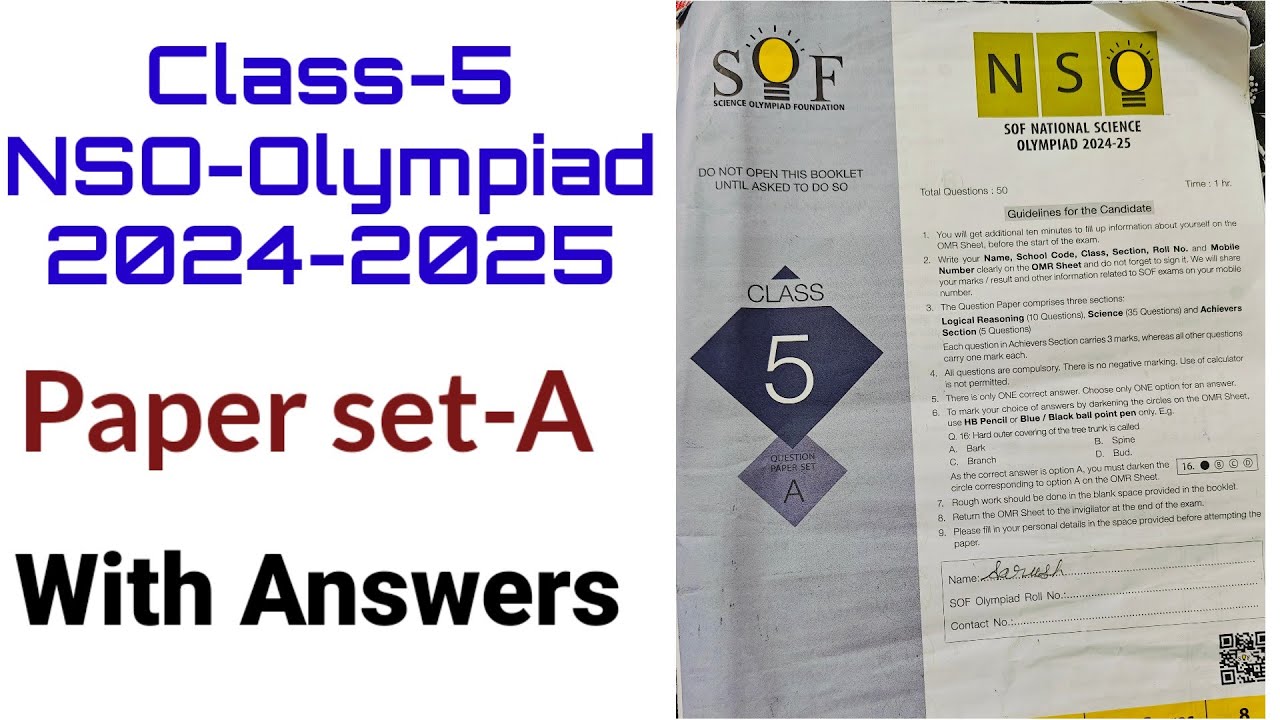 Class-5/NSO-olympiad 2025-2025/Question paper answers Set A#nsoolympiad ...