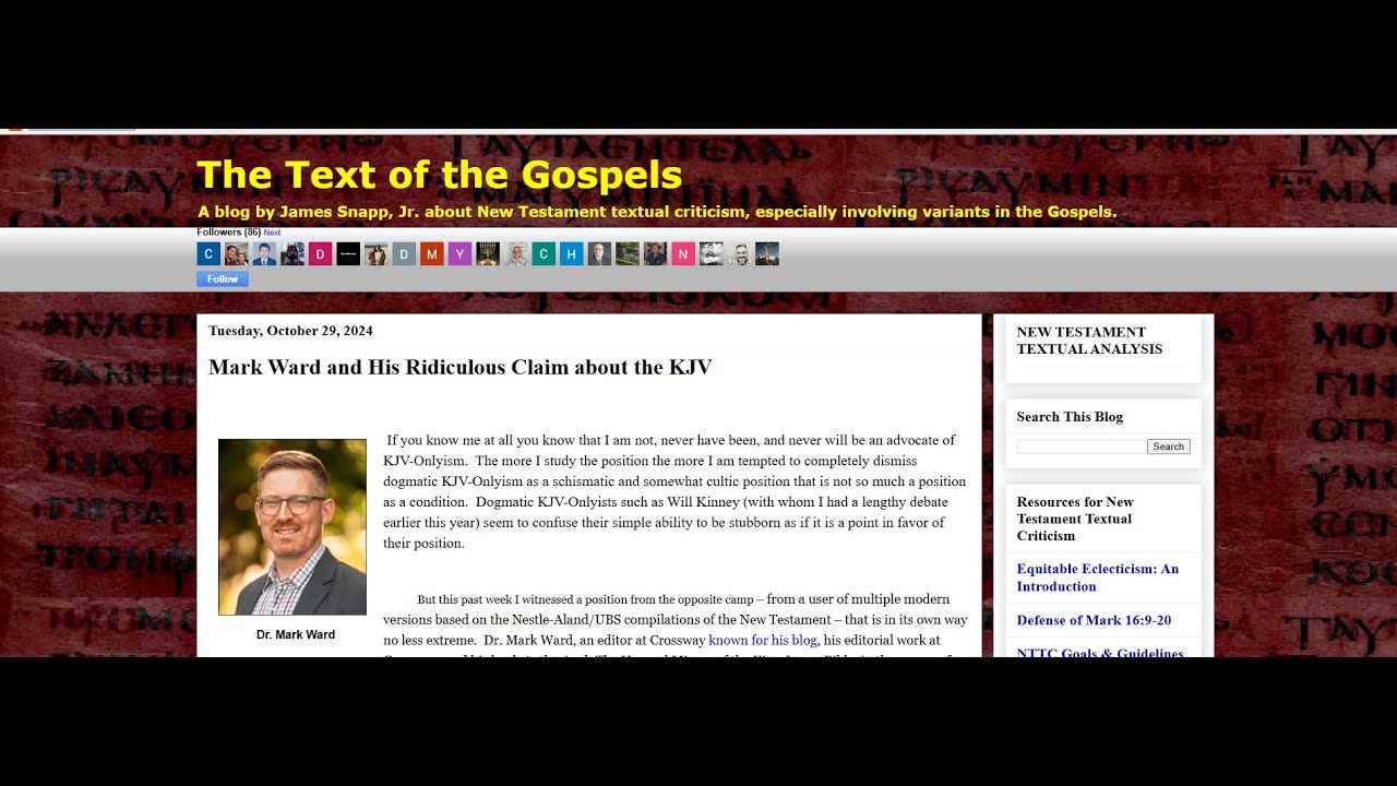 WM 312: James Snapp Jr. on Mark Ward and his "Ridiculous Claim" About ...