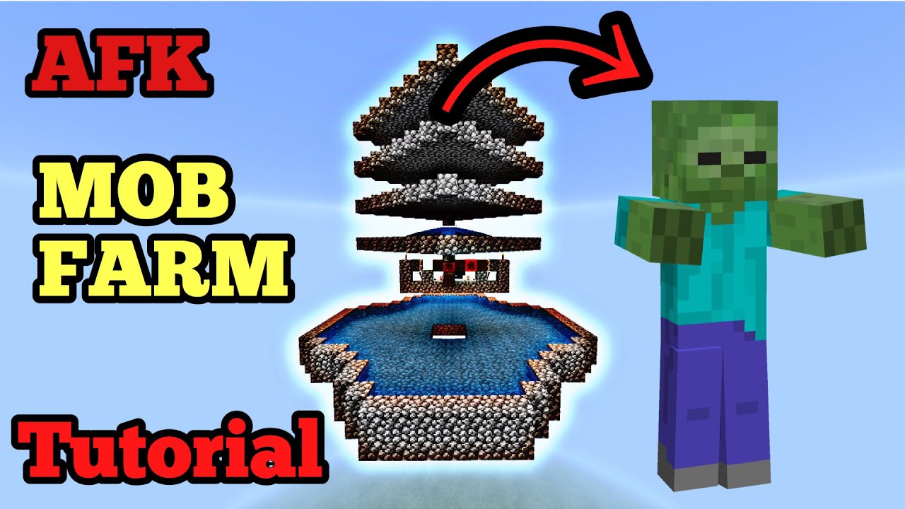 EASY To Make AFK Mob FARM | How To Make A Mob Farm In Minecraft 1.14.4 ...