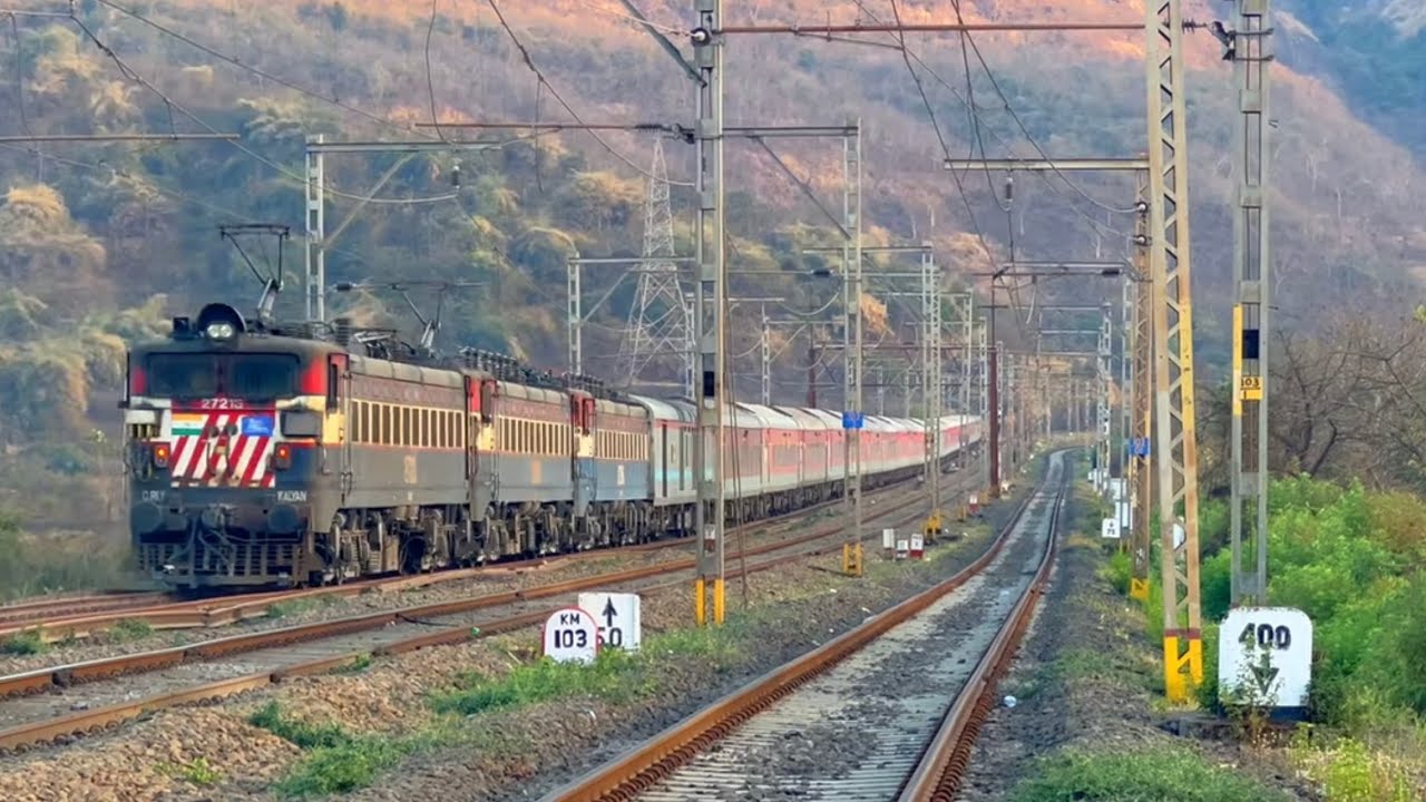 12494 DARSHAN AC SUPERFAST EXPRESS CROSS BHOR GHAT CENTRAL RAILWAYS ...