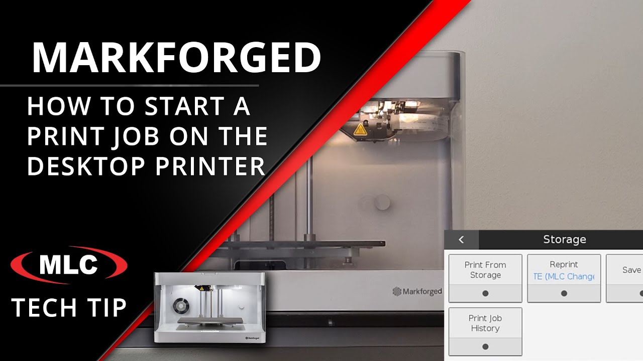 How to Start a Print Job on Markforged Desktop 3D Printer - YouTube