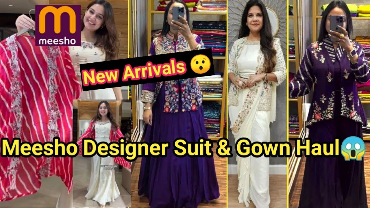 Meesho Haul | Meesho Beautiful Designer Suit/ Lehenga/gown Haul😇Meesho ...