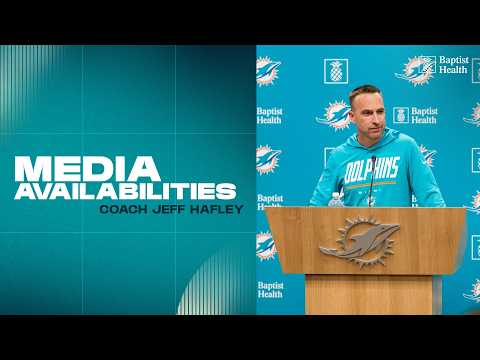 Coach Jeff Hafley meets with the media | Miami Dolphins