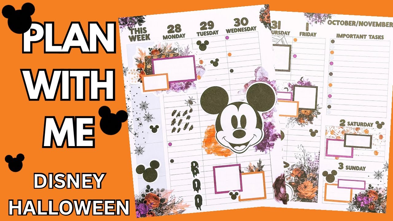 PLAN WITH ME | TEACHER LAYOUT | DISNEY HALLOWEEN - YouTube