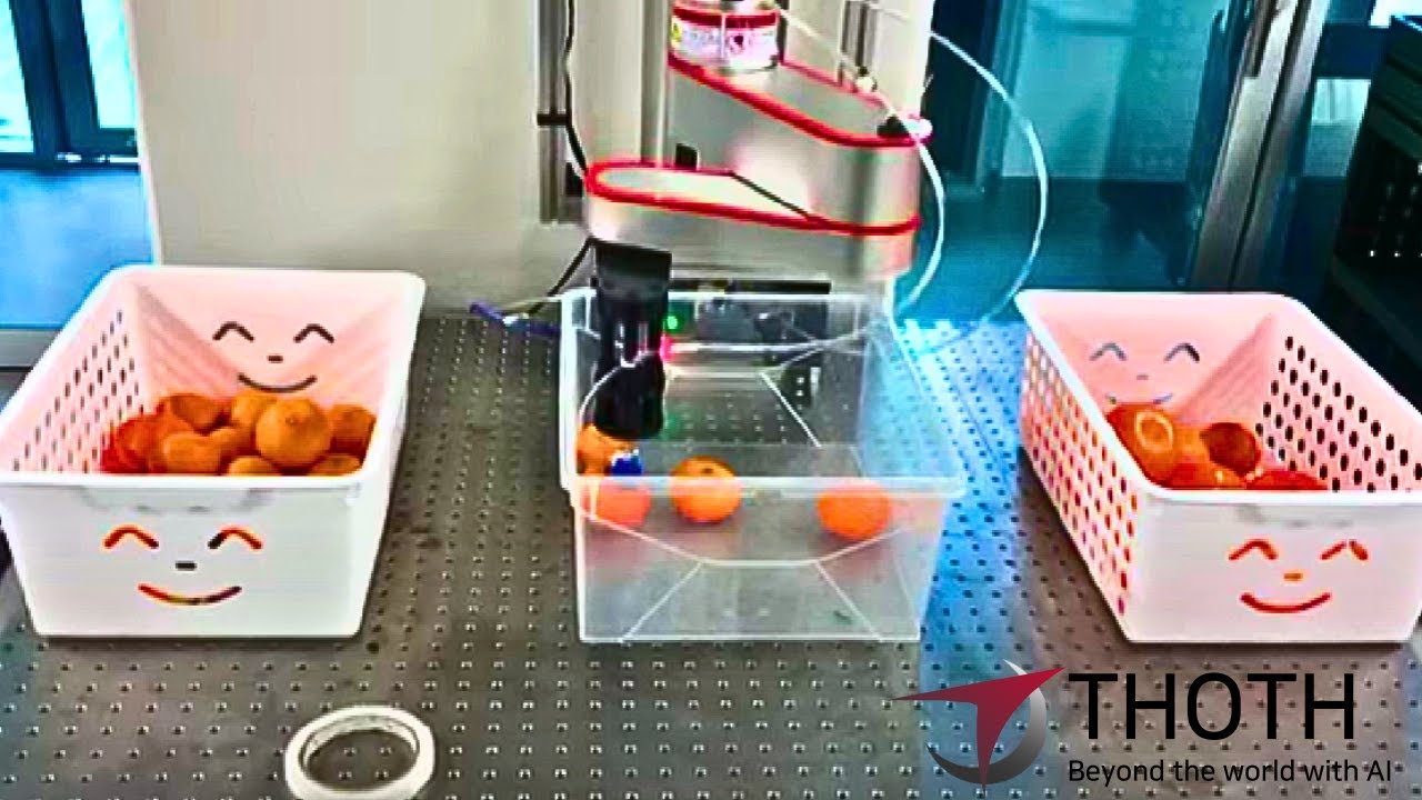 Development of fruit sorting technology using image recognition - YouTube