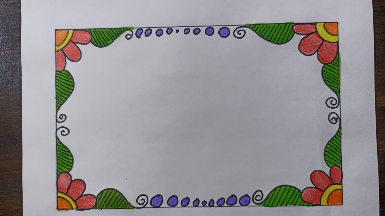 3 simple border design ideas/ project border design/ assignment work ...