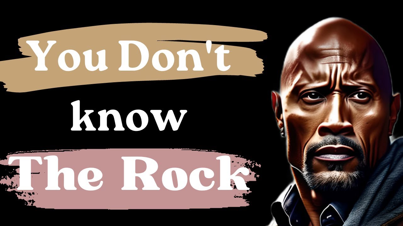 Dwayne Johnson's"The Rock" Advice to Young People - YouTube