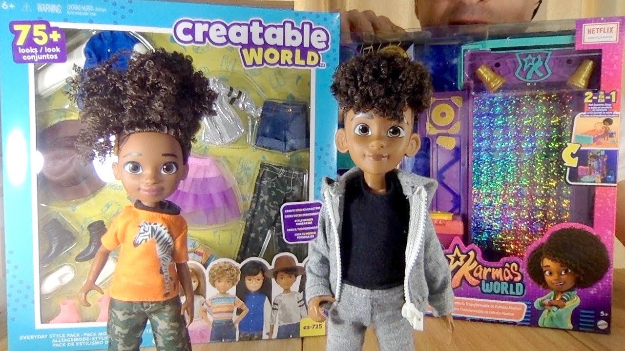 Creatable World vs Karma's World Black History Month Unboxing Review Fashion Pack Try On Doll ...
