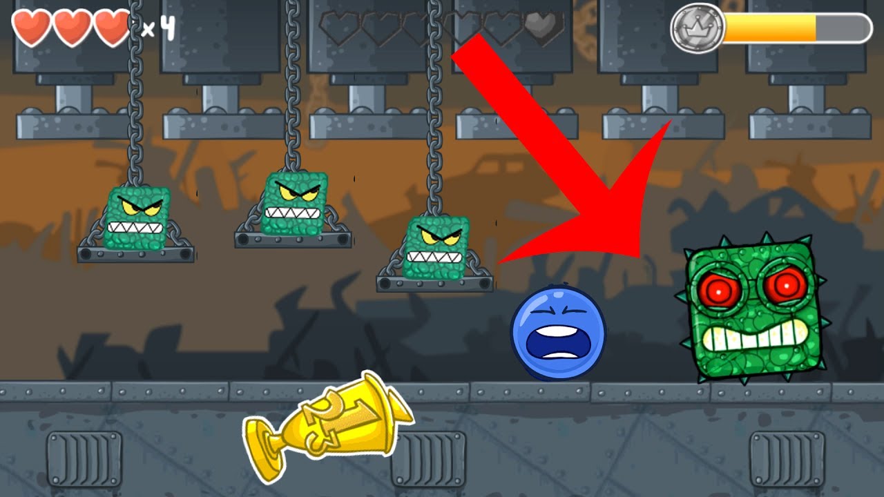 Blue ball plays Red Ball 4 ! BOX FACTORY ENTIRE LEVEL w/ BILBERRY BOSS ...