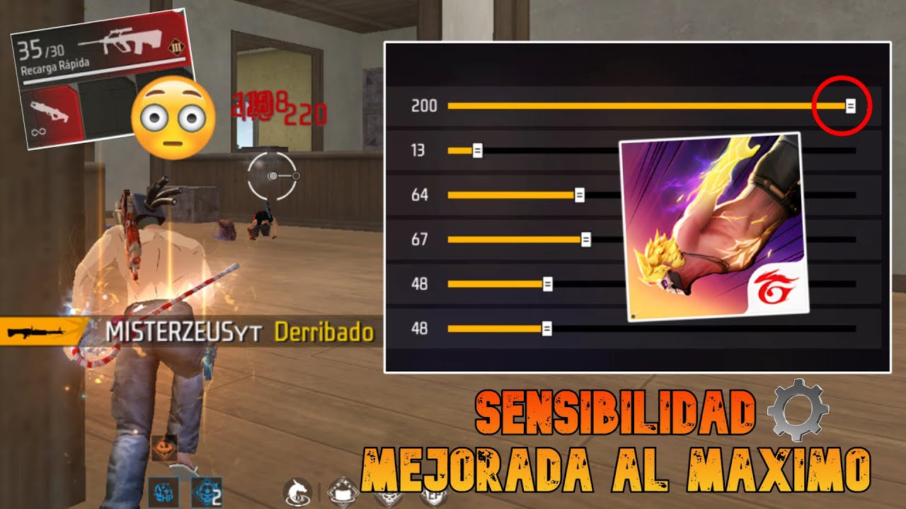 🎯 ¡Sensibilidad MEJORADA al 200 en Free Fire! Ajustes IMPORTANTES en la ...