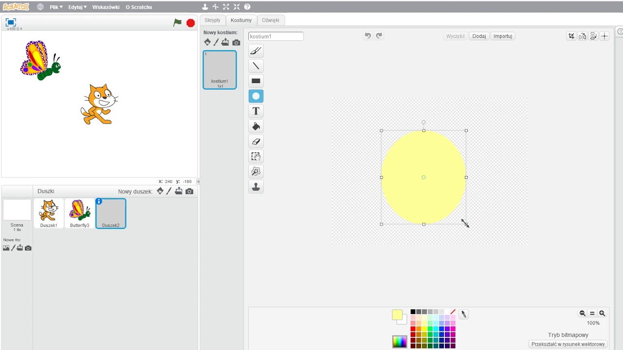 Scratch Duszki - Obiekty programu Scratch - YouTube