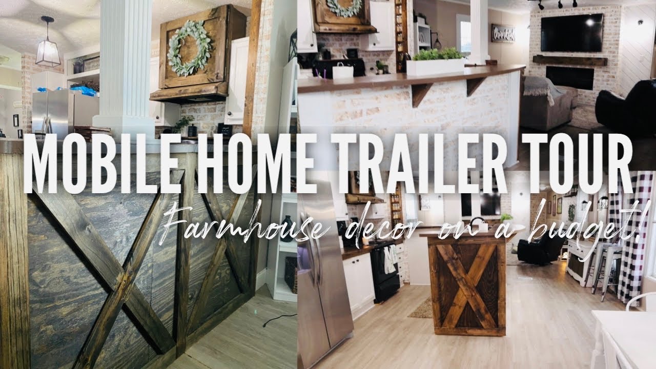 SINGLE WIDE MOBILE HOME TOUR | updated home tour | FARMHOUSE ON A ...