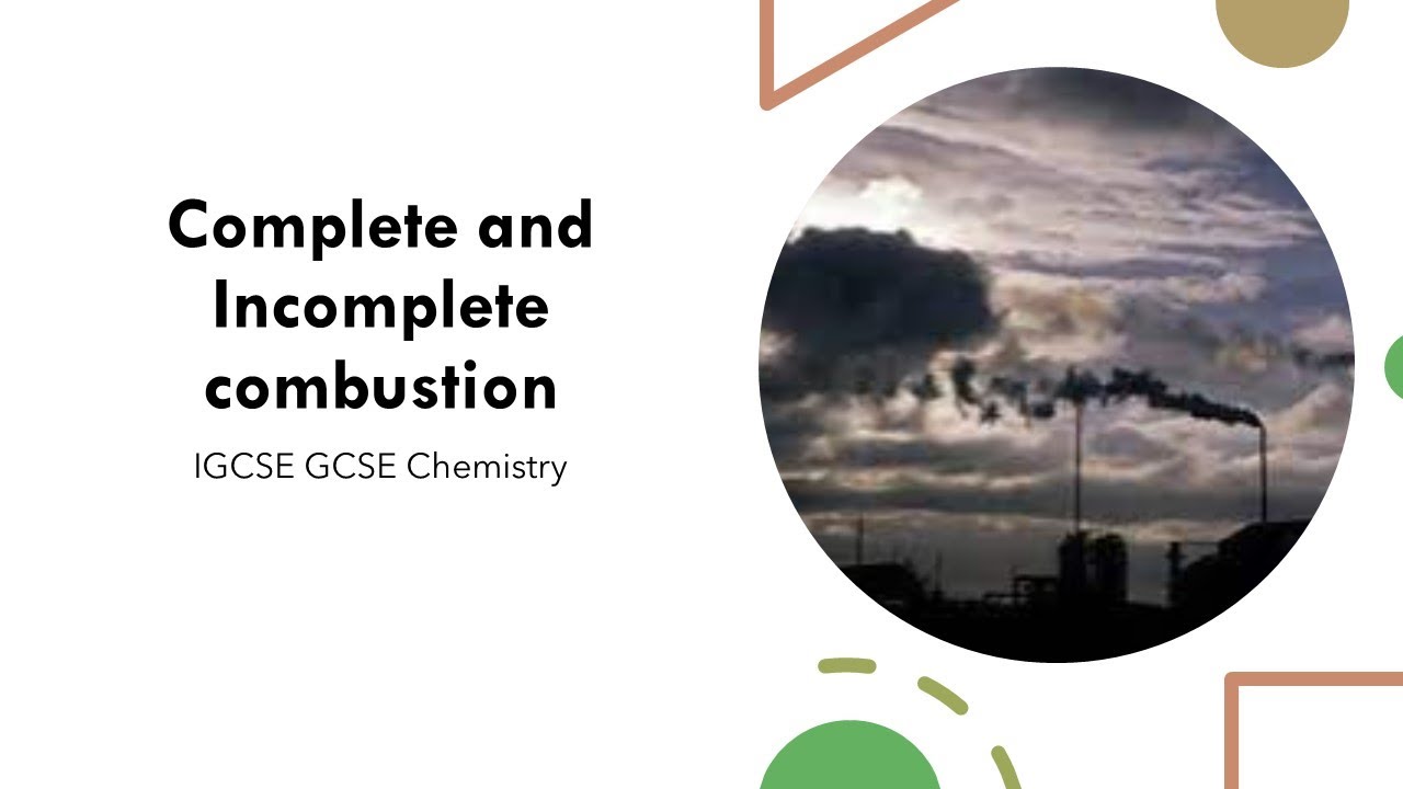 Incomplete Combustion Edexcel IGCSE Chemistry - YouTube