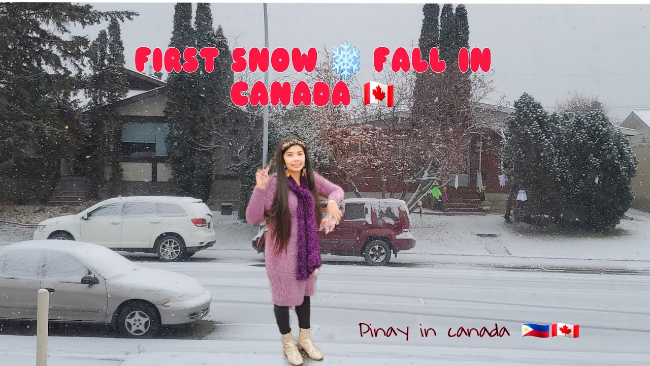 OUR FIRST SNOW FALL IN CANADA 🇨🇦/PINAYCANADALIFE 🇨🇦 # THOMPSON'S FAMILY ...