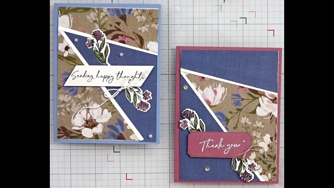 Two for One Angle Cards Featuring Wildly Flowering DSP - YouTube