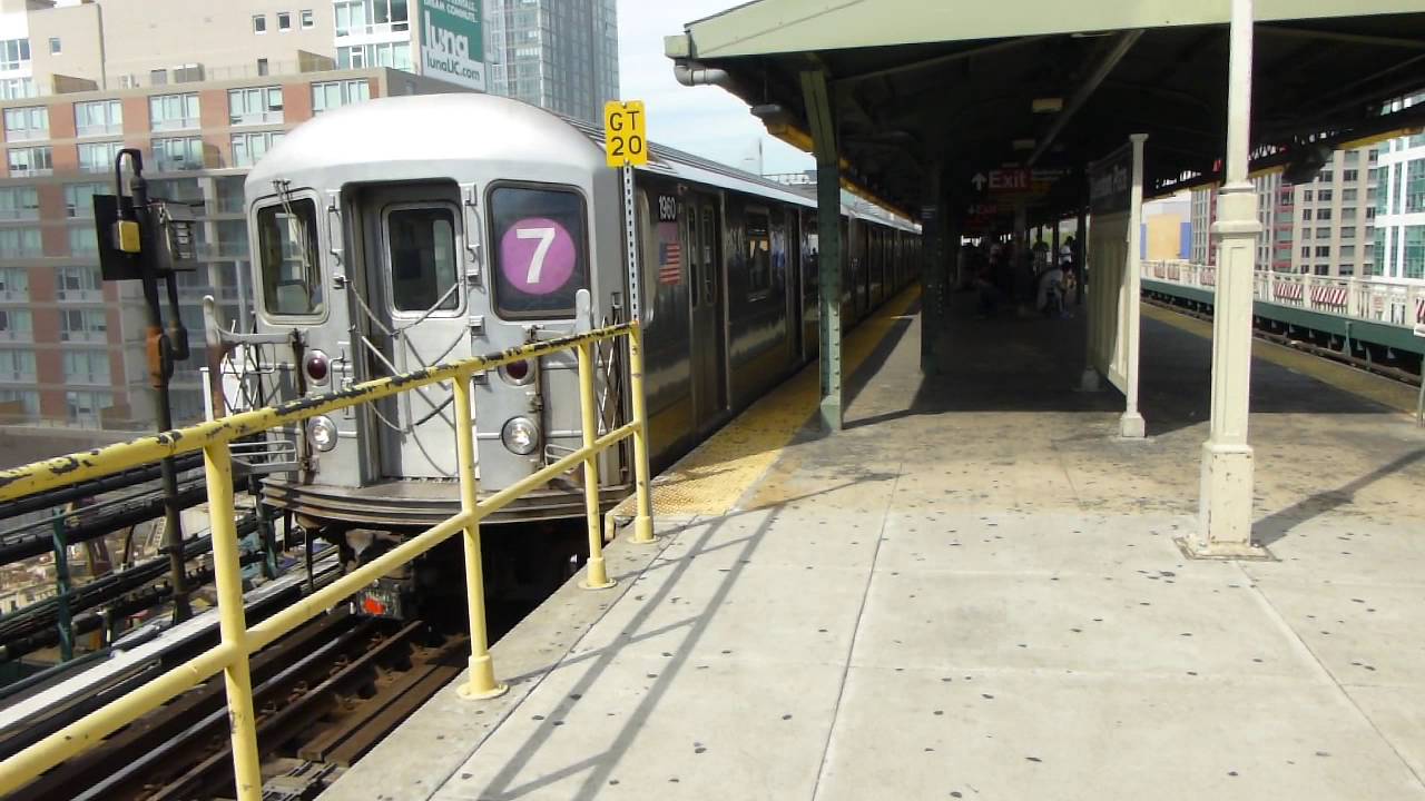 IRT Flushing Line: R62A 7 Train at Queensboro Plaza (Afternoon) - YouTube