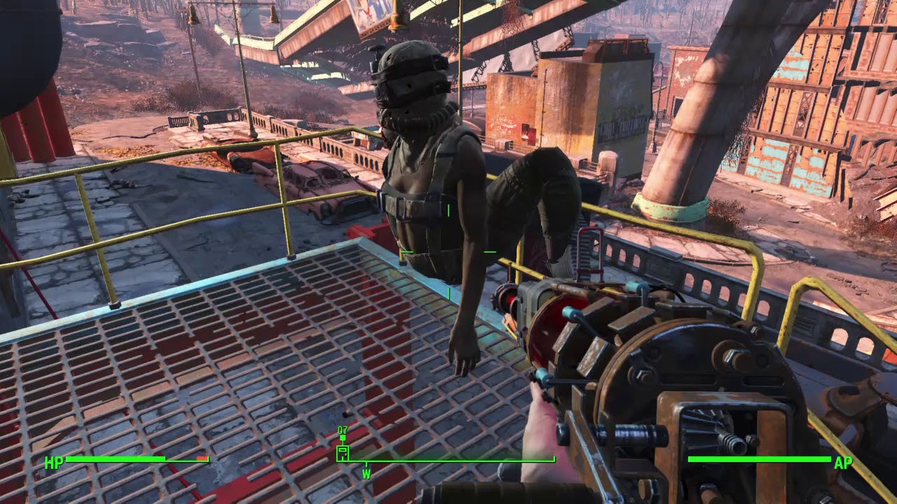 Fallout 4 - Floating Twisting Body Glitch - YouTube