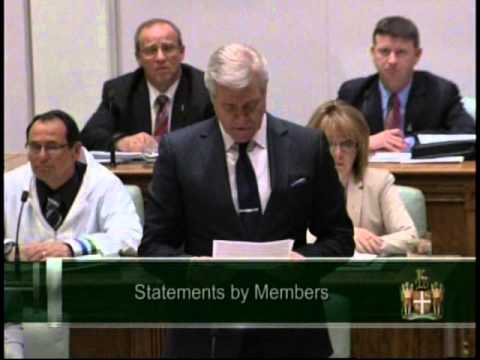 MHA Dwight Ball honours the late Mrs. Jean Kelly of Howley - YouTube