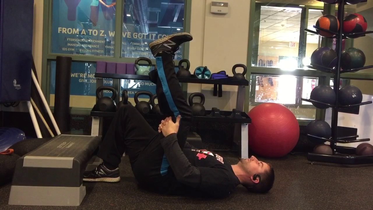 Supine 90/90 Hamstring Stretch - YouTube