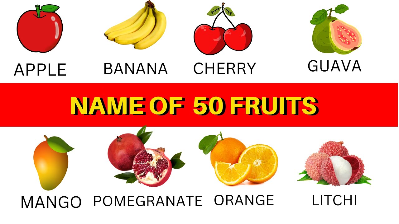 Fruits Name | Learn Fruits Name in English | Name of Fruits Basic ...