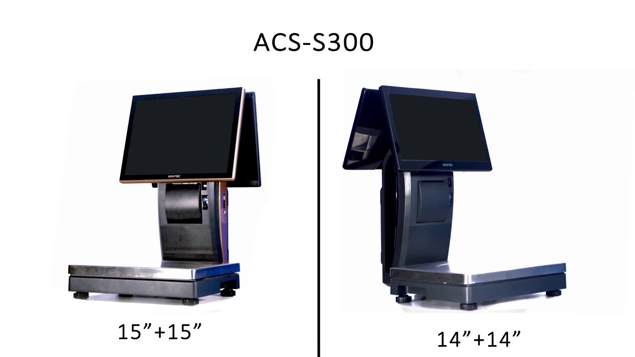 WINTEC ACS S300 & S500 #label printer scalepos #linerless #dual display ...